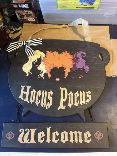 2022 Disney Hocus Pocus Welcome Sign - Hanging (Smirk). Spirit Store ...