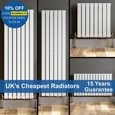 Vertical Flat Panel Column Designer Radiator Bathroom Central Heating ...