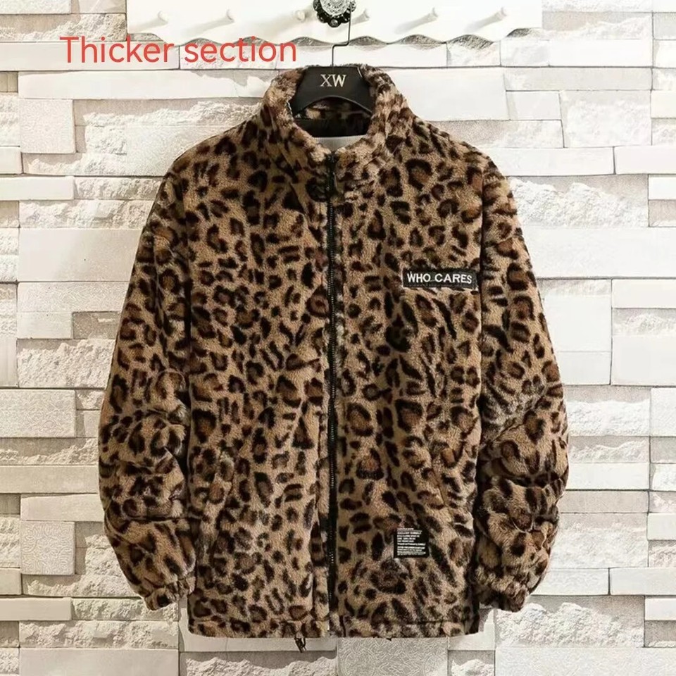 Fall/winter Leopard Print Jacket Loose and Comfortable Cotton-padded ...