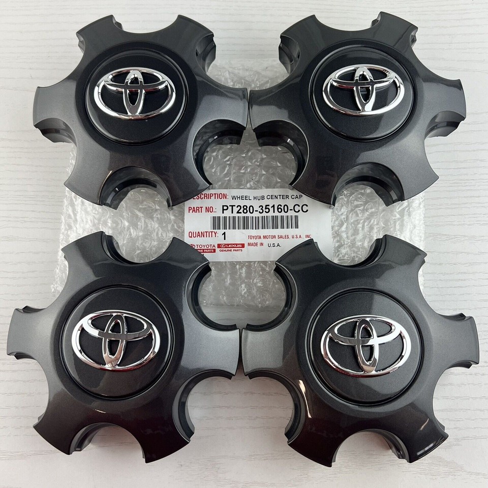 4 of 16-22 Toyota Tacoma OEM Center Cap 42603 YY290 NEW Charcoal PT280 ...