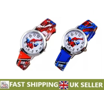 Children's Spiderman Watch Cartoon Bracelet Kids Superhero Gift Kid ...