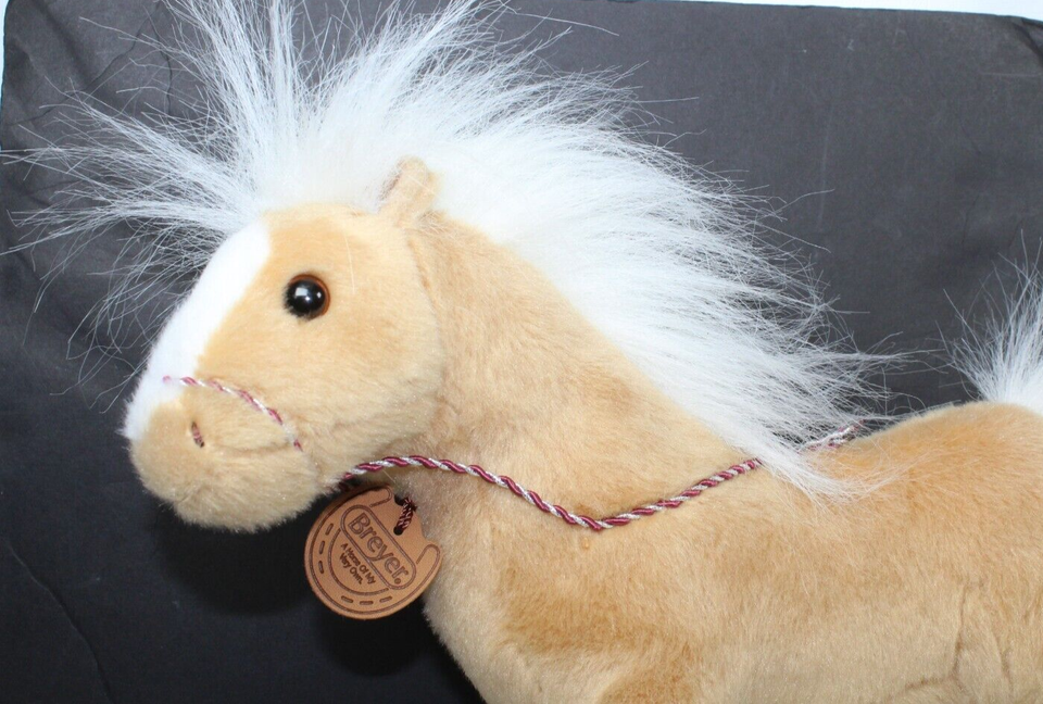 BREYER Palomino Horse Stuffed Animal by Aurora 12" Soft Plush tan white ...