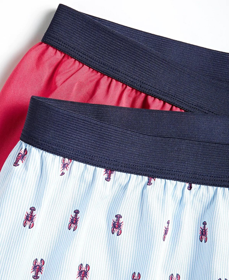 Club Room Men's Size XL 2-Pk. Lobster & Solid Button Fly Boxer Shorts ...