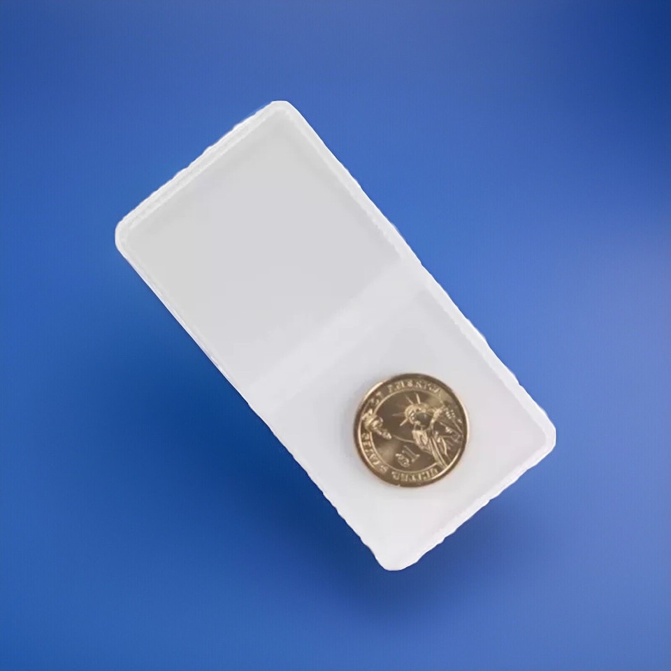 10 2x2 Double Pocket Coin Holder Clear Plastic Flip PVC Safe FAST ...