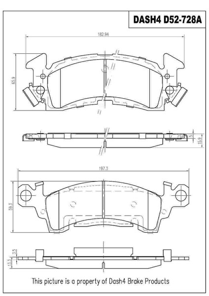 Disc Brake Pad Set-Premium Organic Pads Dash 4 Brake D52 for sale ...