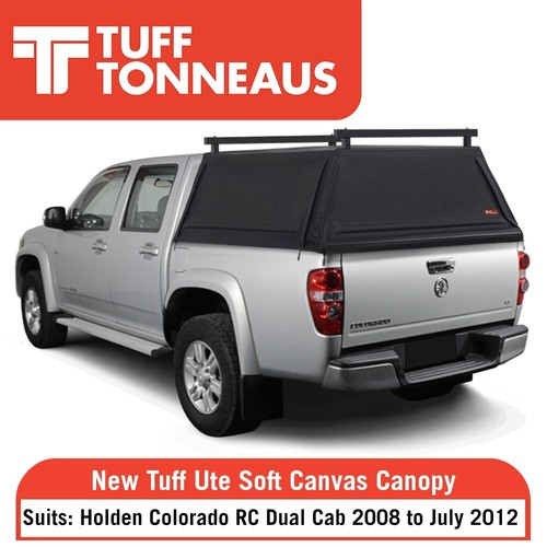 TUFF Ute Soft Canvas Canopy for Holden Colorado RC Dual Cab 2008 to ...