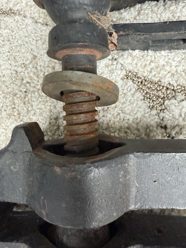 Iron City antique blacksmith post leg vise 4” jaw forge anvil Missing ...
