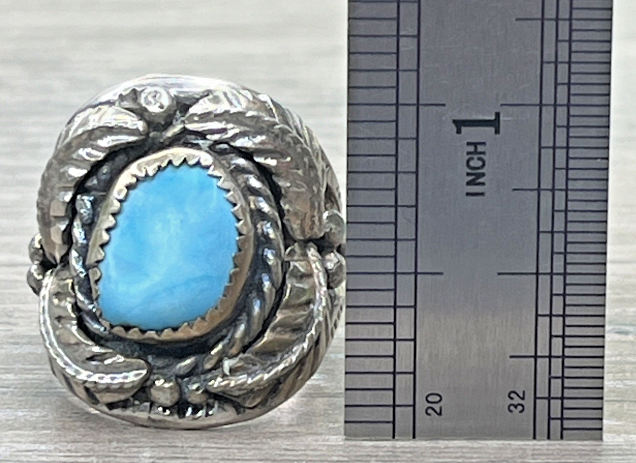 Men's Huge Native Navajo Garrison Boyd Signed G Sterling 925 Turquoise ...