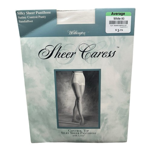 JC Penney Worthington Sheer Caress control top silky sheer pantyhose white ave | eBay