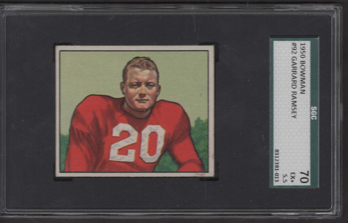 1950 Bowman SGC 5.5 BUFFALO BILLS FIRST HEAD COACH Buster Ramsey RC NFL ...