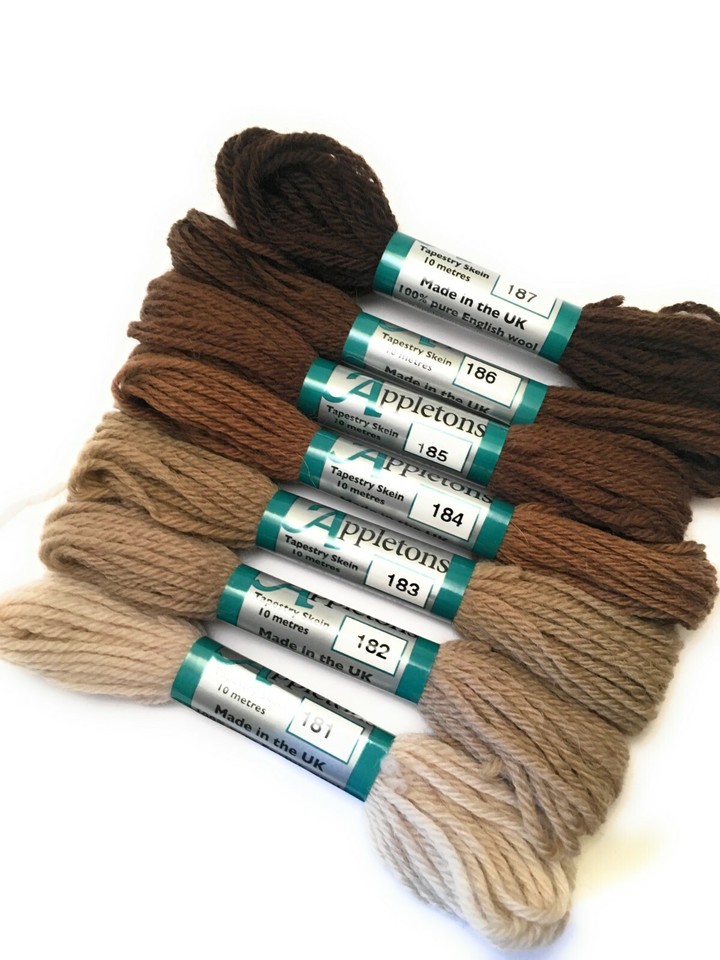 Sets of Appletons Wool Skeins Colour Range - Tapestry 4ply & Crewel ...