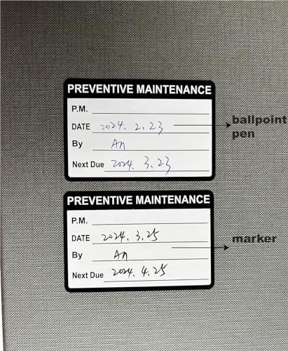 Maintenance Stickers,2x3 inch 200pcs Black Preventative Maintenance ...