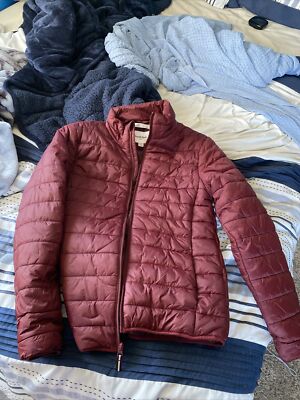 Goodfellow & CO Unisex Crimson Red Puffer Jacket Size Small | eBay