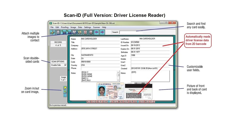 Driver License Scanner with Age Verification (w/Scan-ID Full Version ...