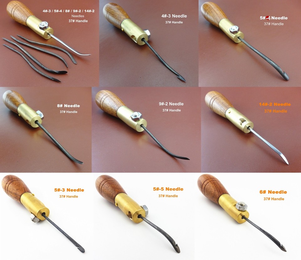 3pcs Needle Leather Craft Shoemaker Cobbler Sewing Stitching Hook Awl ...