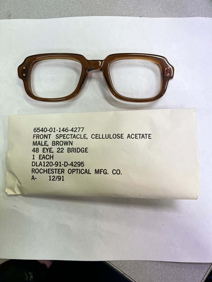 Vintage Retro BCG military surplus eyeglass frames 48-22 with 4.50 ...