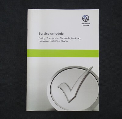 VW SERVICE BOOK COMMERCIAL VEHICLES VANS CADDY TRANSPORTER CRAFTER ...