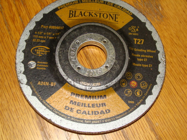 BLACKSTONE PREMIUM T27 GRINDING WHEEL P/N 0894032 4 1/2" X 1/4" X 7/8 ...