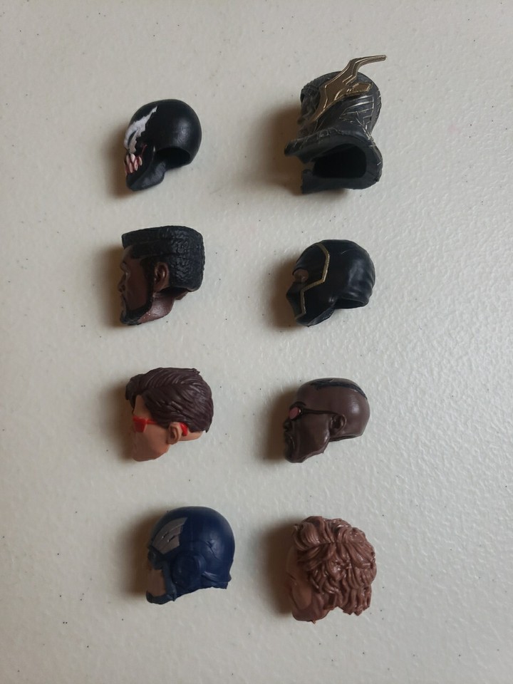 Marvel Legends Parts Lot Of 8 Heads Pieces For Customs Free Shipping | eBay