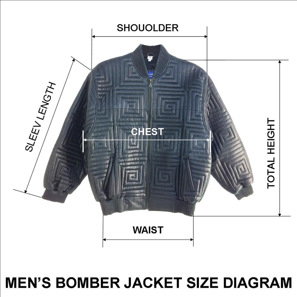 Bliss Leather, Men's Stitched Bomber Jacket, Black Limited Sizes, | eBay