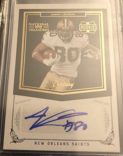 2011 Jimmy Graham National Treasures BLACK Auto/Autograph *SSP* RC ...