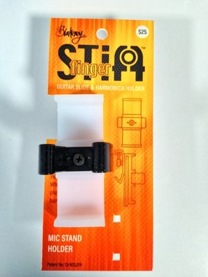 Guitar Slide and Harmonica Holder for a microphone stand, Stiff Finger ...