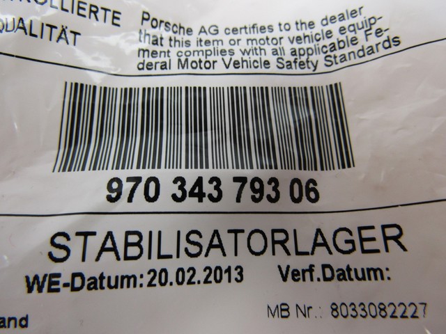 NEU PORSCHE PANAMERA 970 VORDERE STABILISATOR UNTERE 97034379306 ...