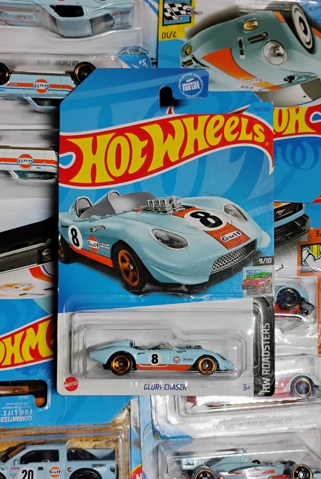 Custom Gulf Livery Diecast 1/64th cars, VW, Datsun, Chevy, Hotwheels ...