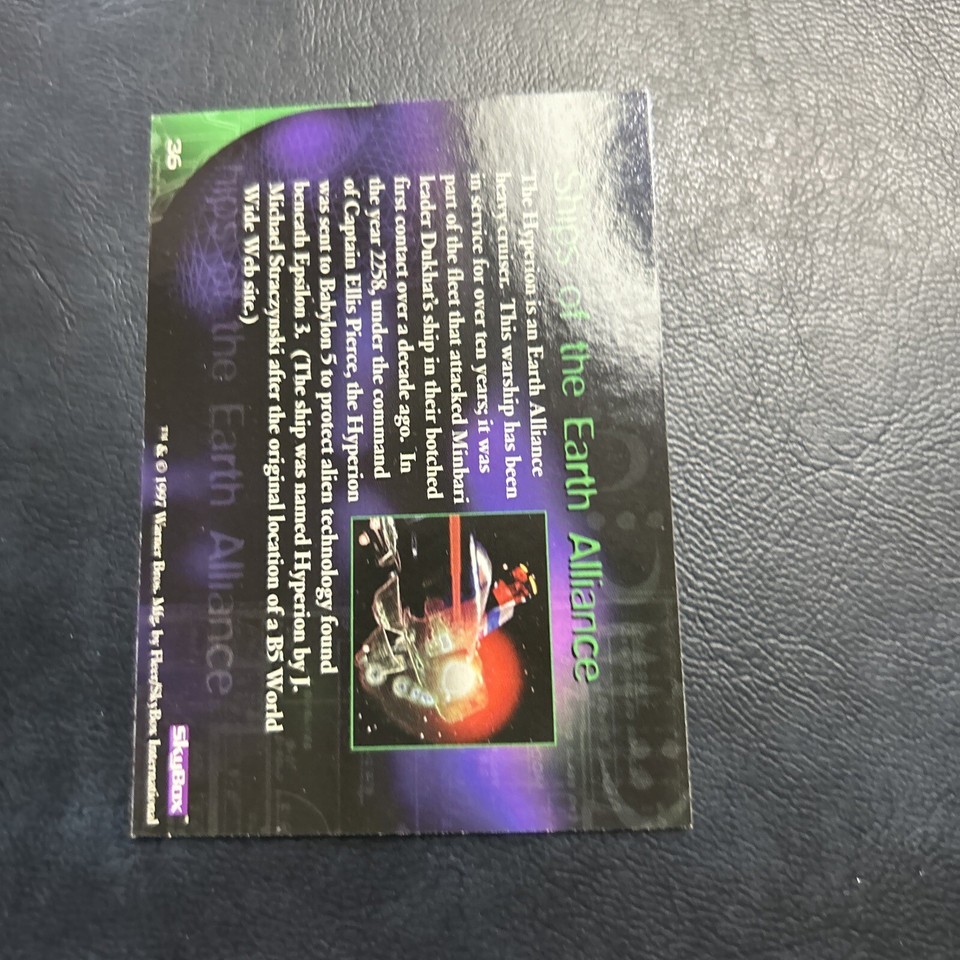 Jb21 Babylon 5 Special Edition 1997 Skybox #36 Hyperion Earth Alliance ...