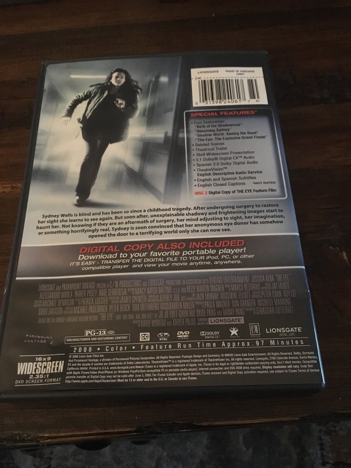 The Eye DVD Jessica Alba Parker Posey Alessandro Nivola 31398242369| eBay