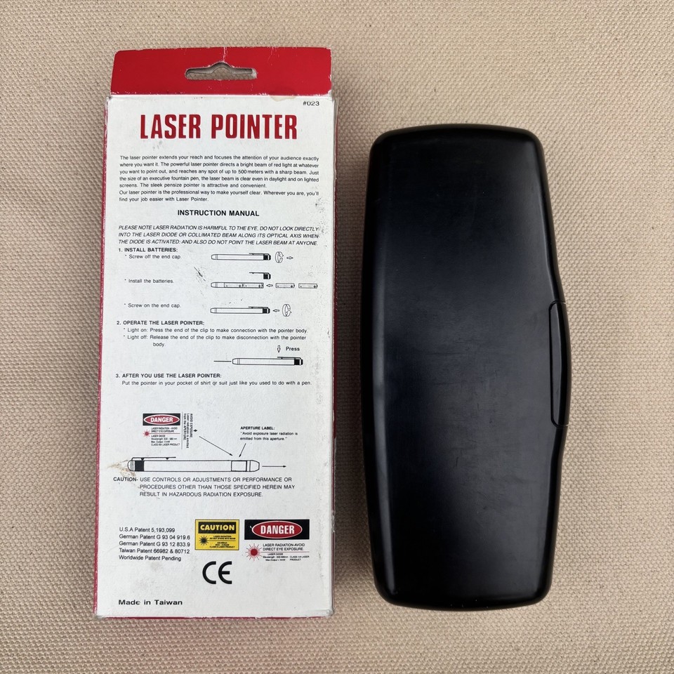 Vintage Infiniter Super Red Laser Pointer 1996 Taiwan Silver | eBay