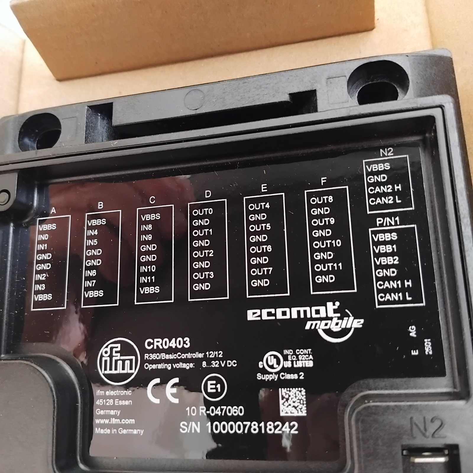 IFM CR0403 programmable controller for mobile machines ( 12/12 inputs ...