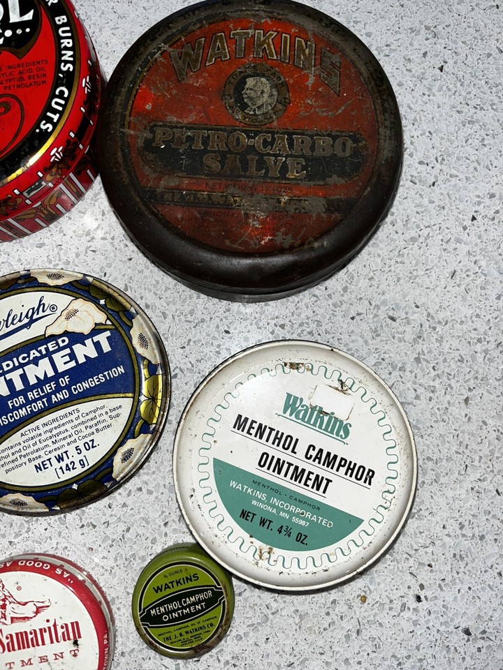 Vtg Watkins Salve Oz Can Healing Ointment Good Samaritan Rawleigh Lot ...