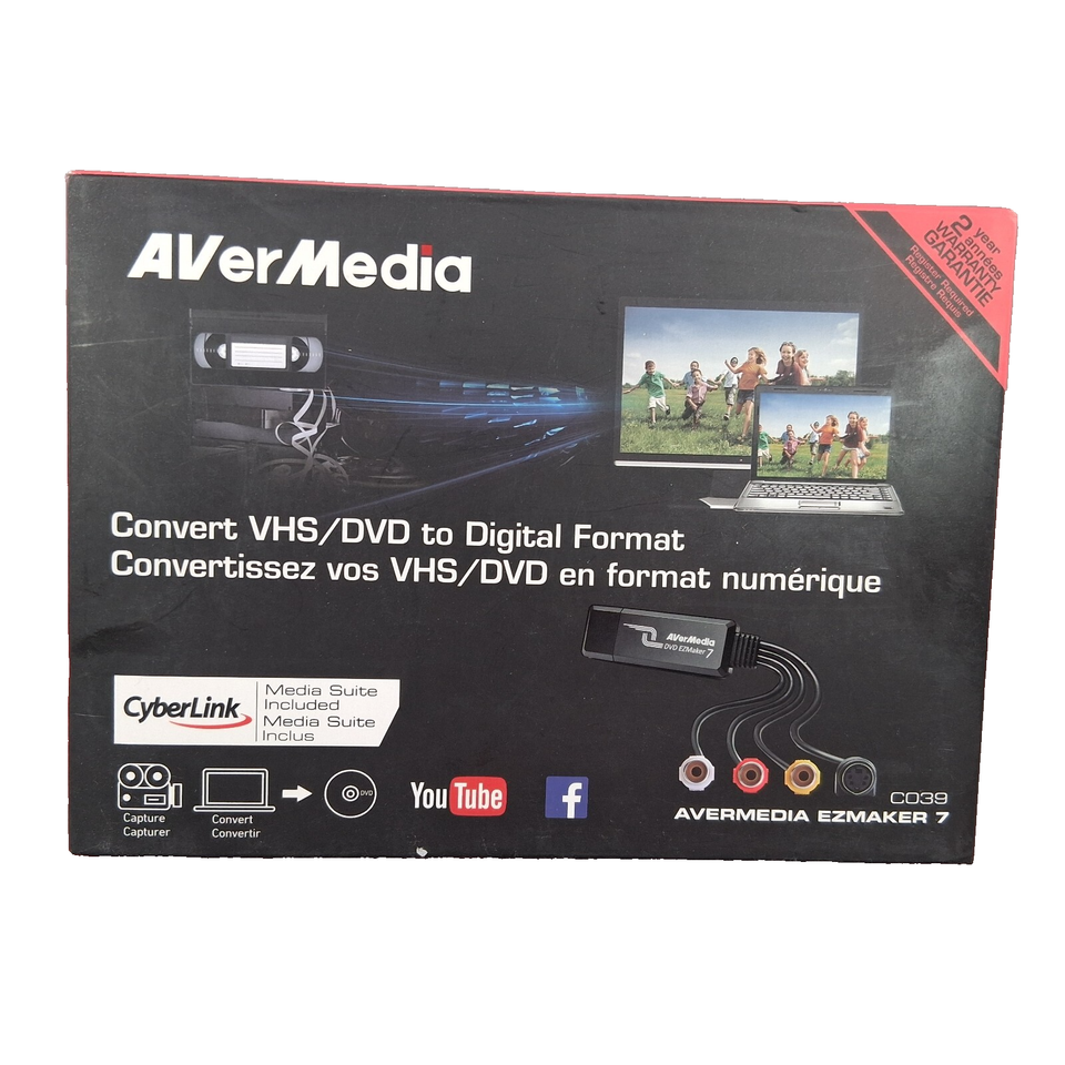 AVerMedia EZMaker 7 USB Convert VHS/DVD to Digital Format EZmaker 7 ...