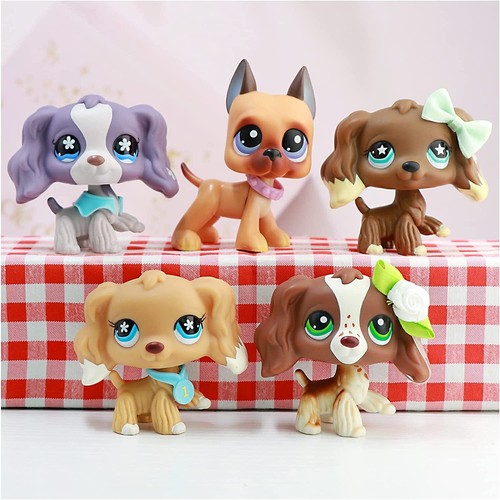 5PCS Pet Shop LPS Great Dane 244 LPS Cocker Spaniel 156 1209 748 960 ...