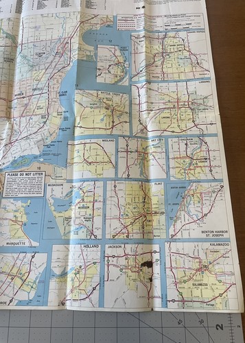 Vintage Michigan State Road Map | eBay