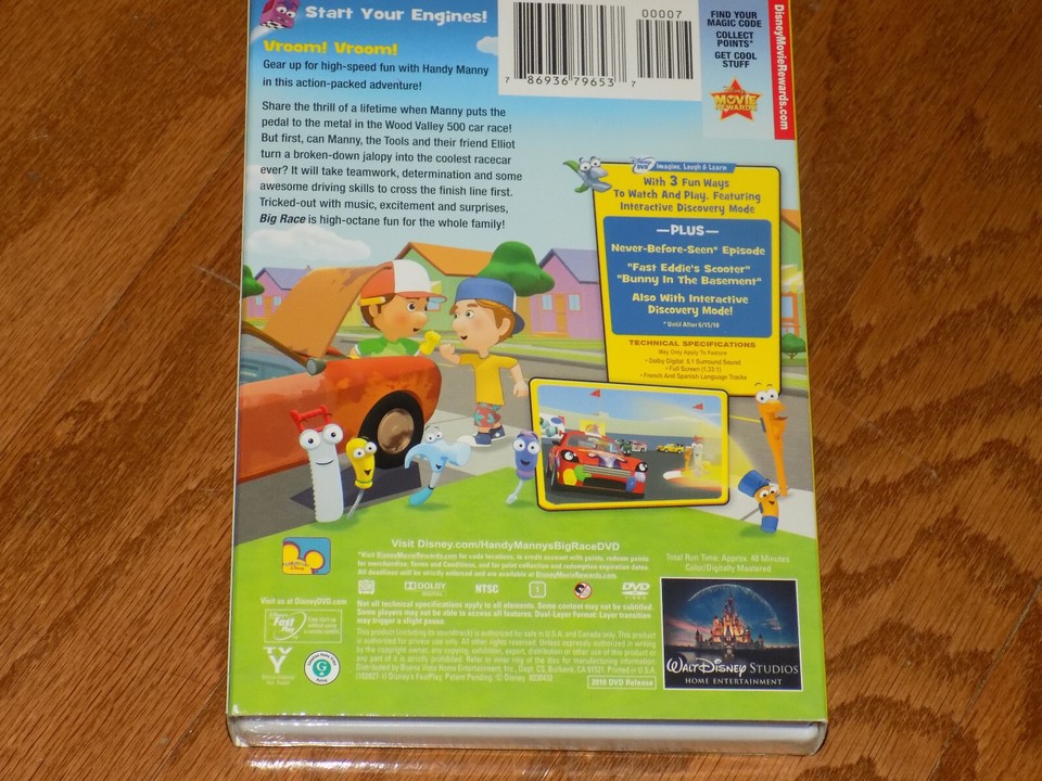 Disney Junior Cars Handy Manny Race Kids Car Racing DVD + Bonus Easter ...