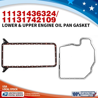 Fit For BMW E34 Upper Lower Engine Oil Pan Gasket 11131436324 ...