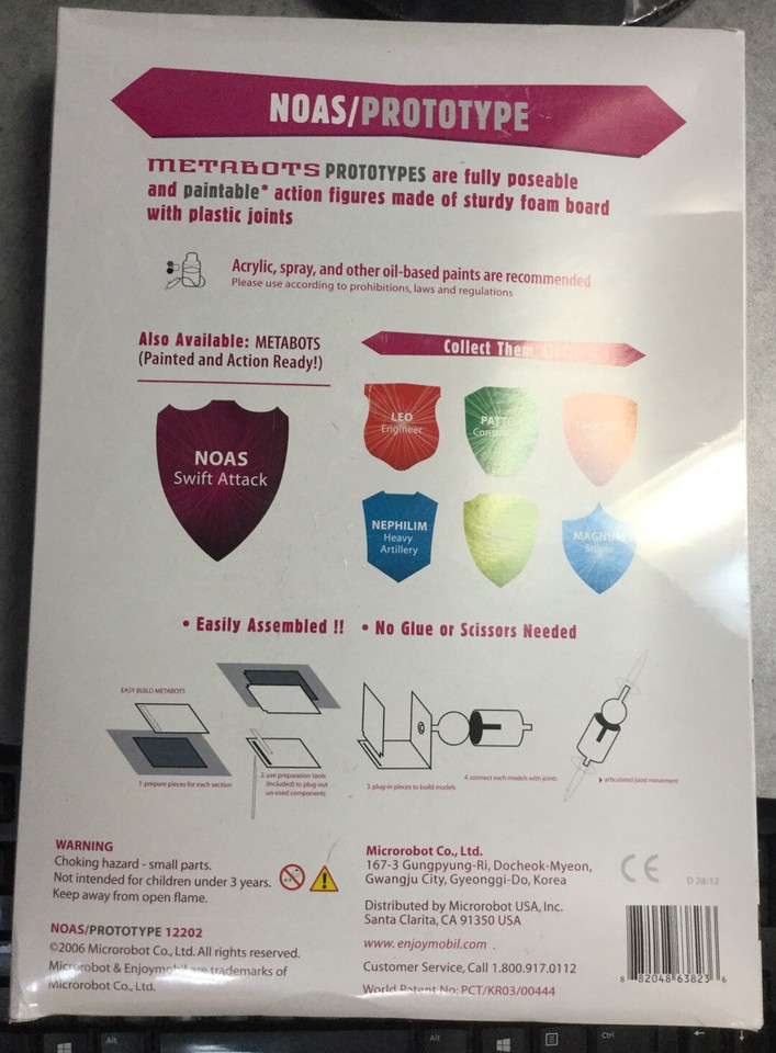 Metabots Noas Prototype Swift Attack Robot Kit 2006 MINT Paintable ...