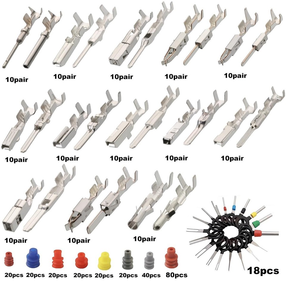 500Pcs Connector Terminal Pin Wire Harness Pins Automotive Auto Car ...