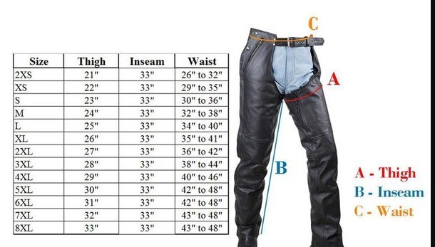 Leather Chaps Cowboy Western Chap Rodeo Ranch Pant Equesterian Horse ...