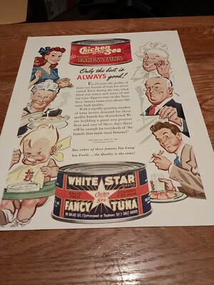 1946 White Star Fancy Tuna Magazine Ad | eBay