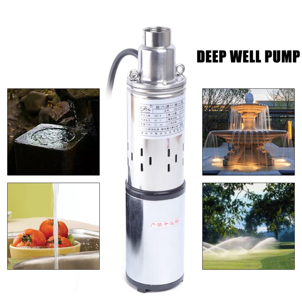 12V 24V 48V Solar Power Water Pump Farm Ranch DC Submersible Bore Hole ...