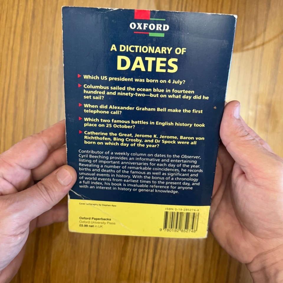 Oxford Dictionary of Dates Cyril Leslie Beeching | eBay