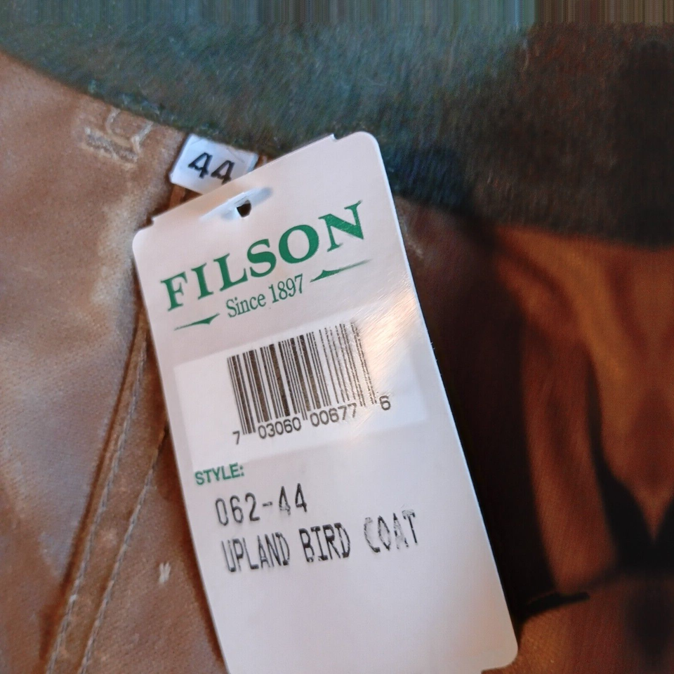 Vintage Filson Upland Bird Hunting Jacket XL 44 Tin Cloth Waxed Cotton ...
