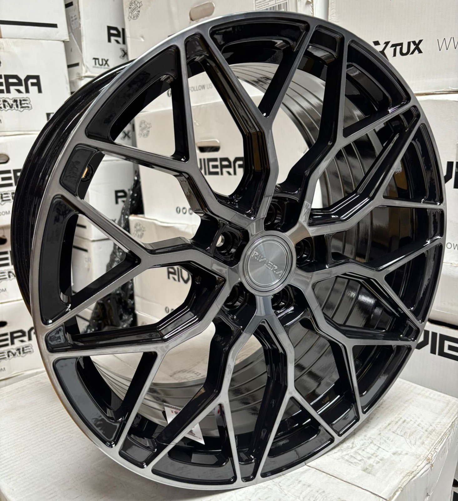 19" FORD TRANSIT CONNECT MK1/2 RIVIERA RF108 FLOW FORMED BLACK DT 8.5J ...