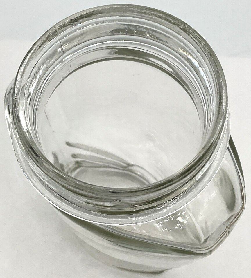 Vintage Unique 7.5x4 Sunrise or Sunset Glass Jar with Zinc Lid Storage ...