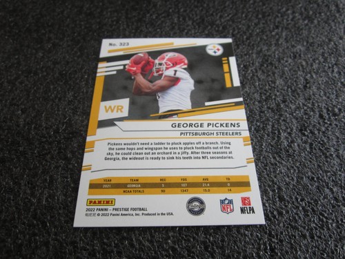 2022 PANINI Prestige NFL ROOKIE CARD GEORGE PICKENS STEELERS #323 | eBay