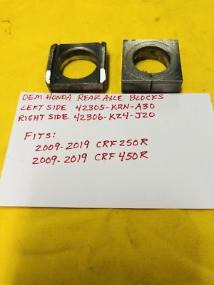 OEM HONDA REAR AXLE BLOCKS 2009-2019 CRF250R / 2009-2019 CRF450R CRF ...