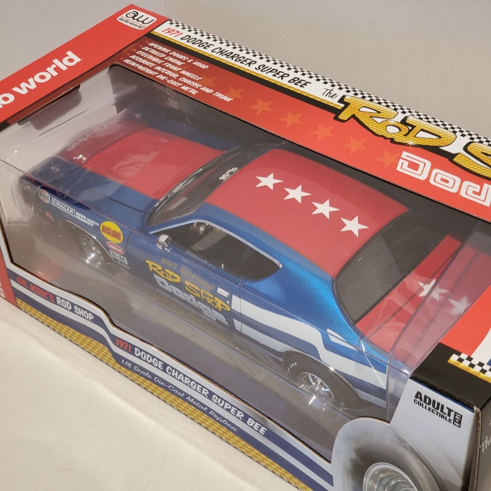 1971 Rod Shop 1:18 Dodge Charger drag car Auto World #AMM224 Dave ...